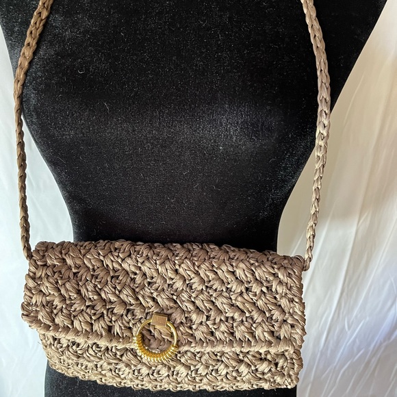 Pappagallo | Bags | Vintage Pappagallo Raffia Made In Italy Shoulder ...